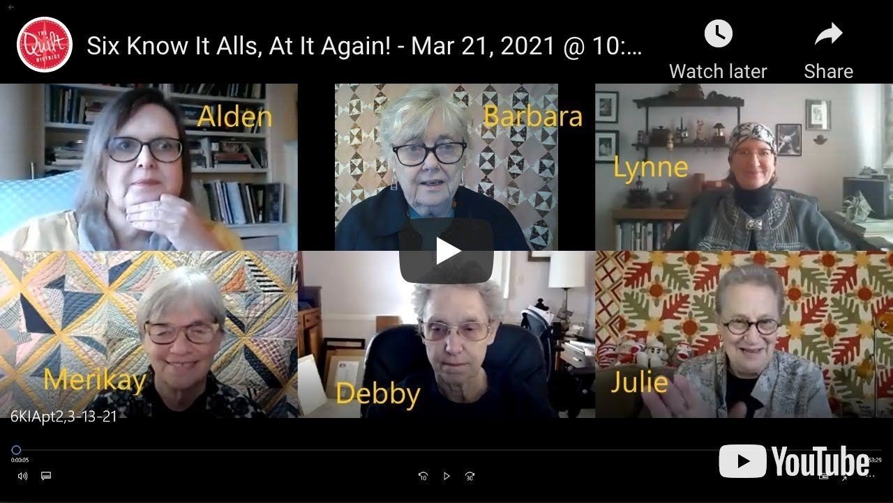 Six Know-It-Alls, At It Again! - The Quilt Show Quilting Blog