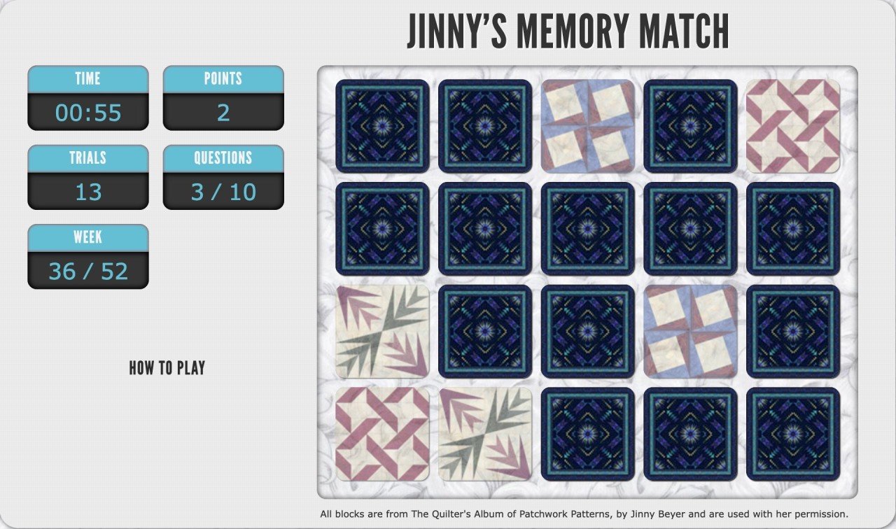 Jinny's Memory Match: 10/29/25 - The Quilt Show Quilting Blog