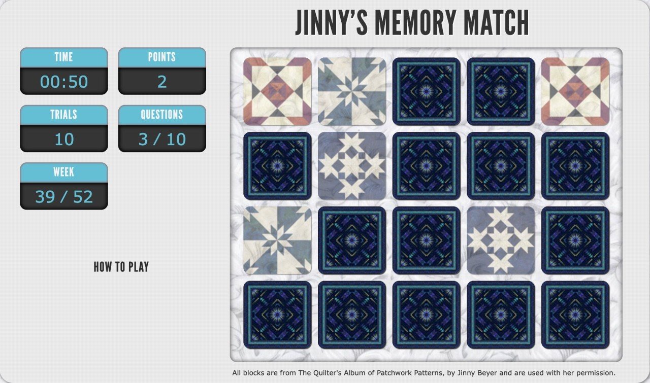 Jinny's Memory Match: 11/19/25 - The Quilt Show Quilting Blog