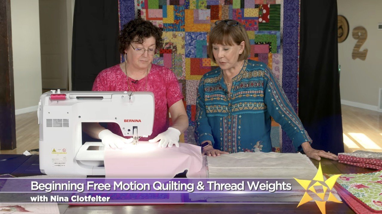 Trailer 3808: Beginning Free Motion Quilting & Thread Weights - Nina ...